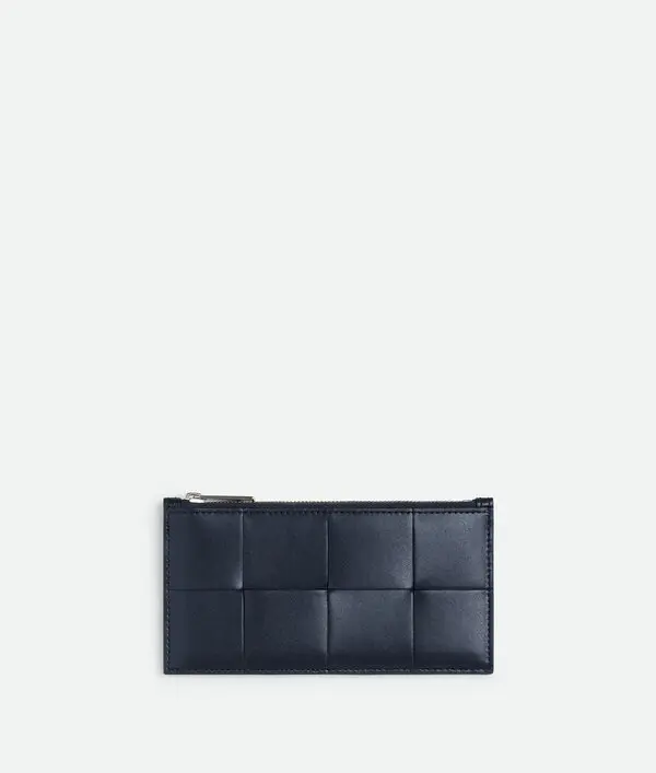 Bottega Veneta Slim Cassette Long Wallet - Space / Mud
